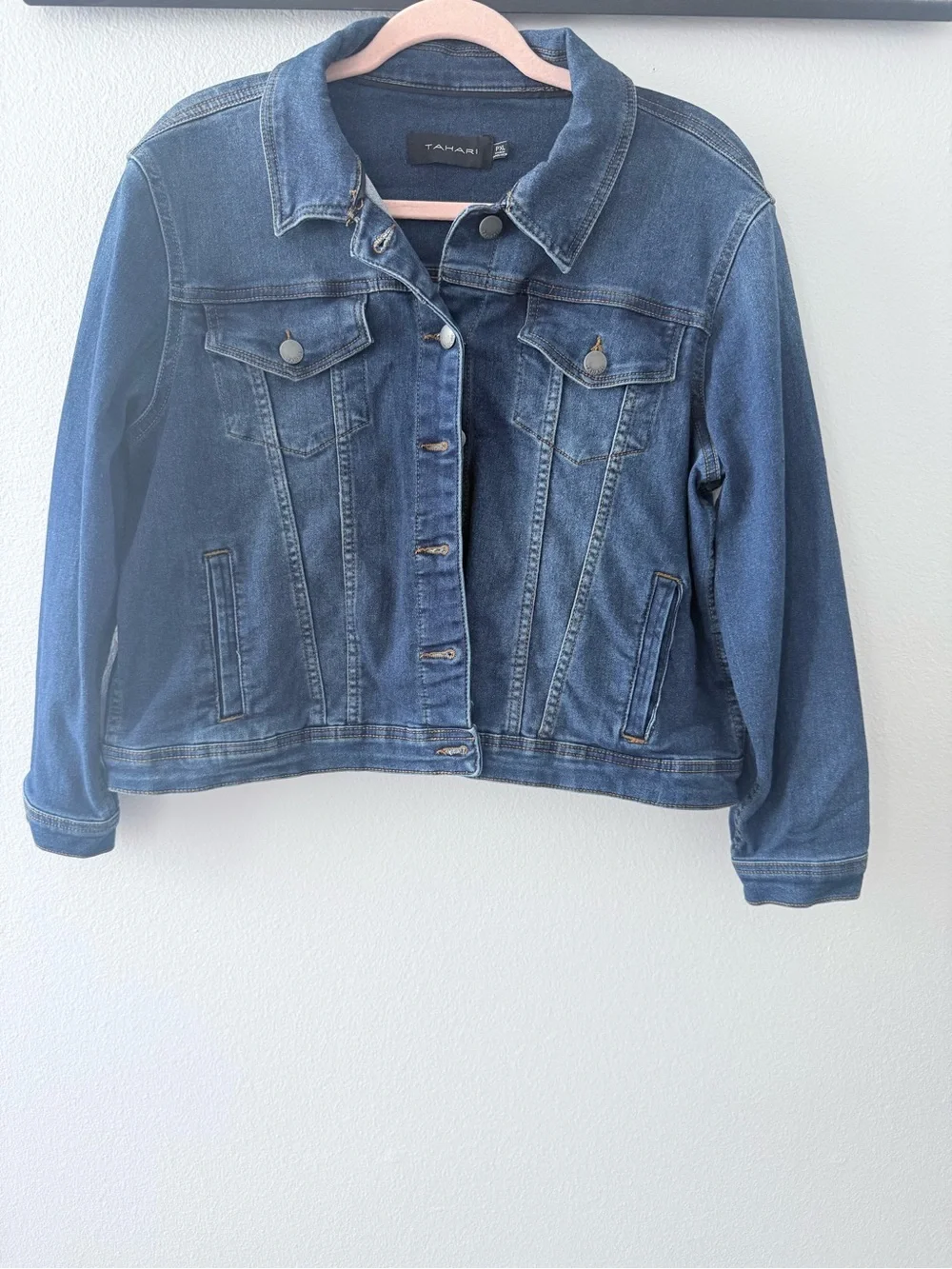 Tahari | Jackets & Coats | Tahari Classic Blue Denim Jacket | Poshmark